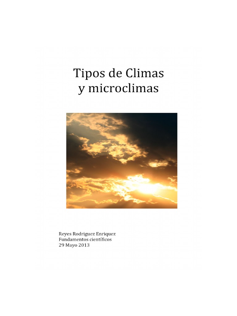 Tipos de Climas y Microclimas | PDF