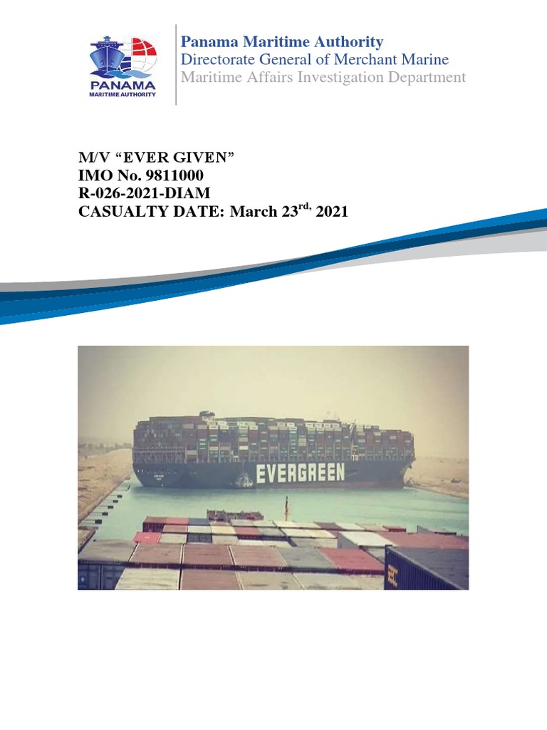 Ever Given - Investigation Report | PDF | Suez Canal | Tonnage