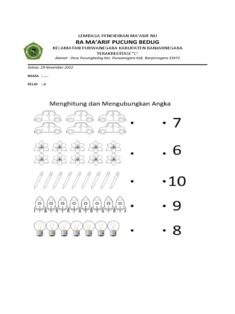 Soal Menghubungkan Angka | PDF