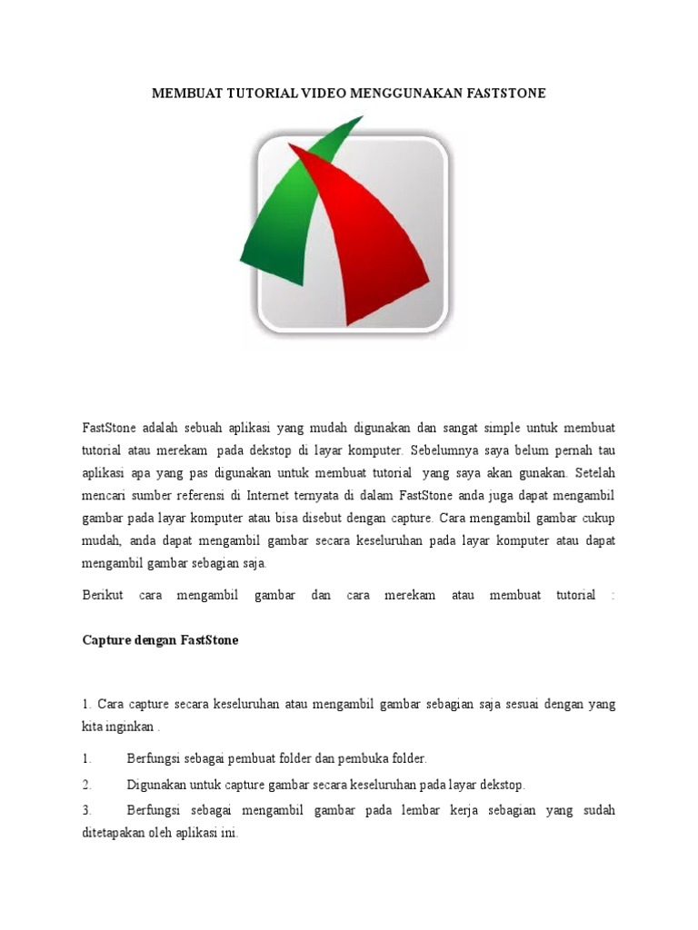 Cara Penggunaan Faststone | PDF