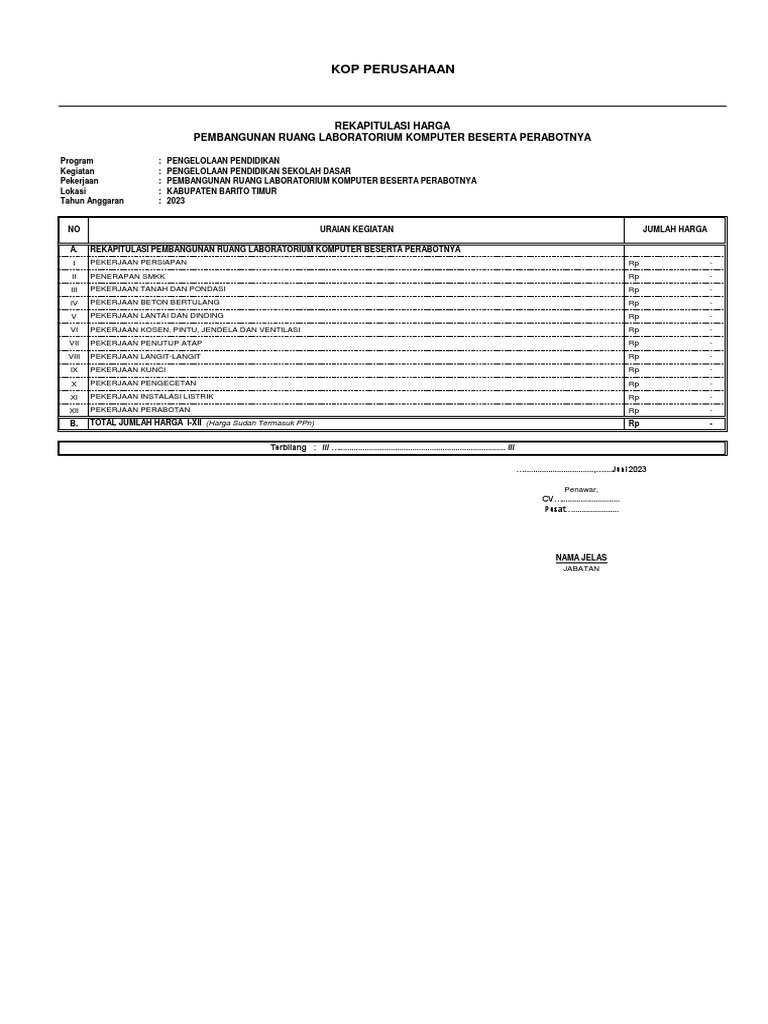Boq Lab Komputer | PDF