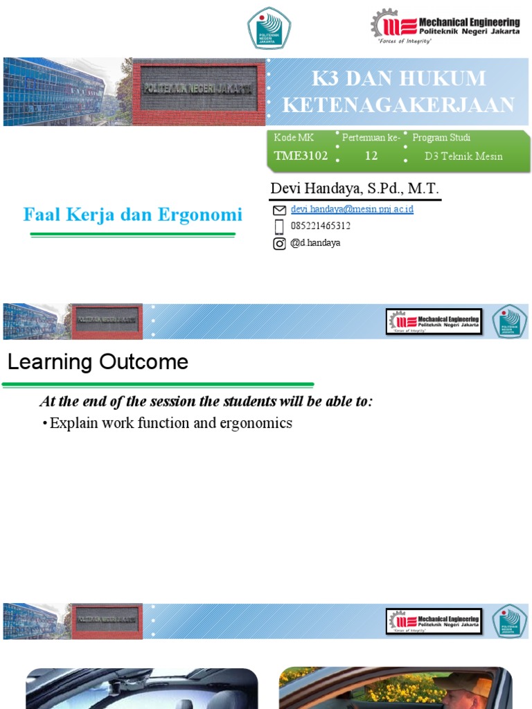 Faal Kerja Dan Ergonomi | PDF
