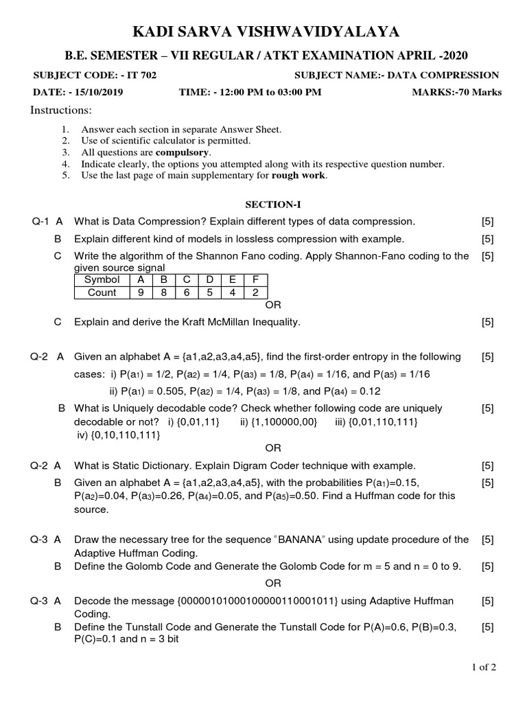 Golomb Code Generation and Analysis | PDF | Data Compression | Digital Television