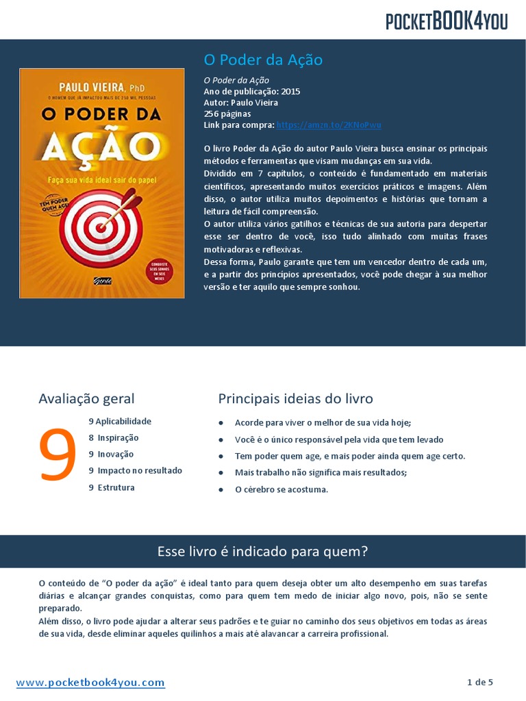 O Poder Da Ação - Paulo Vieira | PDF | Poder (social e político) | Vida