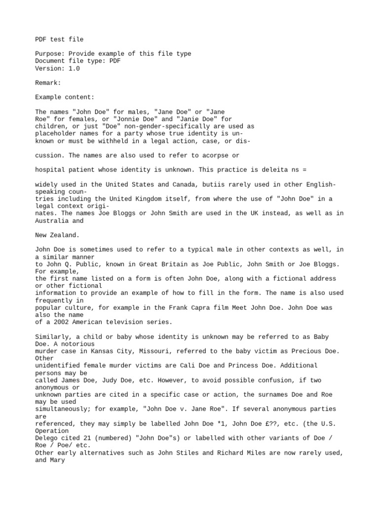 Example | PDF | John Doe