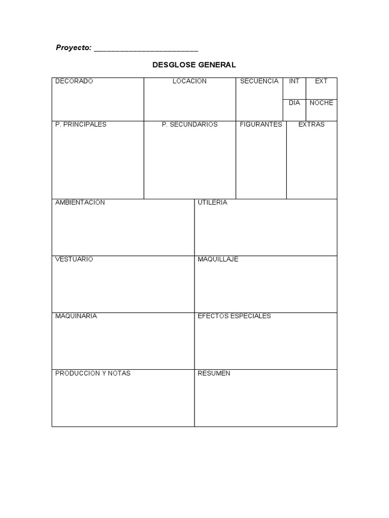 Plantilla Desglose v2 | PDF