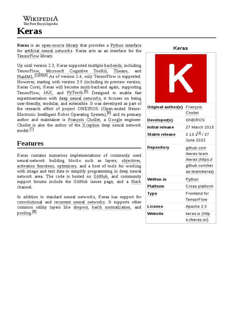 Keras Definition | PDF | Computing | Software Engineering