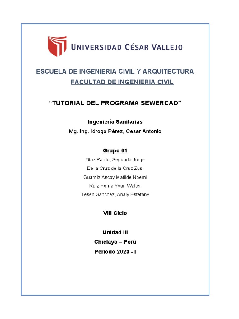 Tutorial Sewercad | PDF