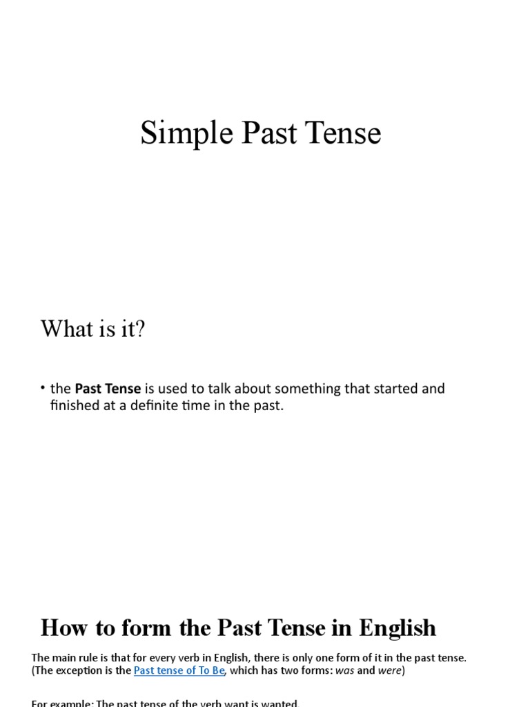 Simple Past Tense Lesson 3 | PDF | Grammatical Tense | English Language