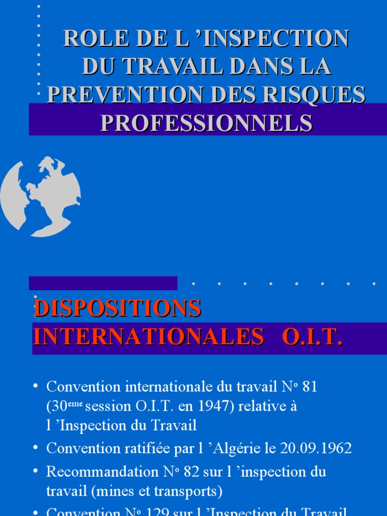 Inspection Travail | PDF | Sécurité | Organisation internationale du ...