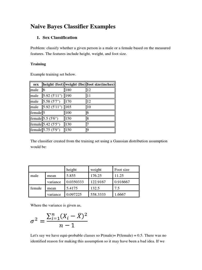 Naive Bayes Classifier | Download Free PDF | Normal Distribution | Probability And Statistics