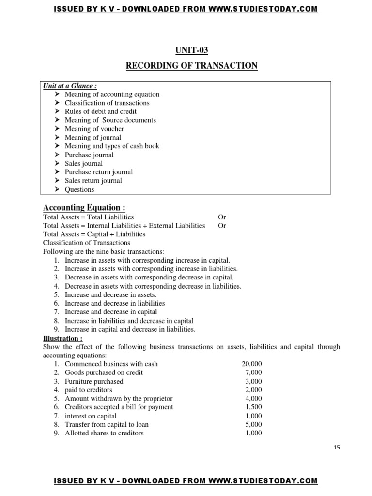 Accounting Transactions and Journals Guide | PDF | Debits And Credits ...