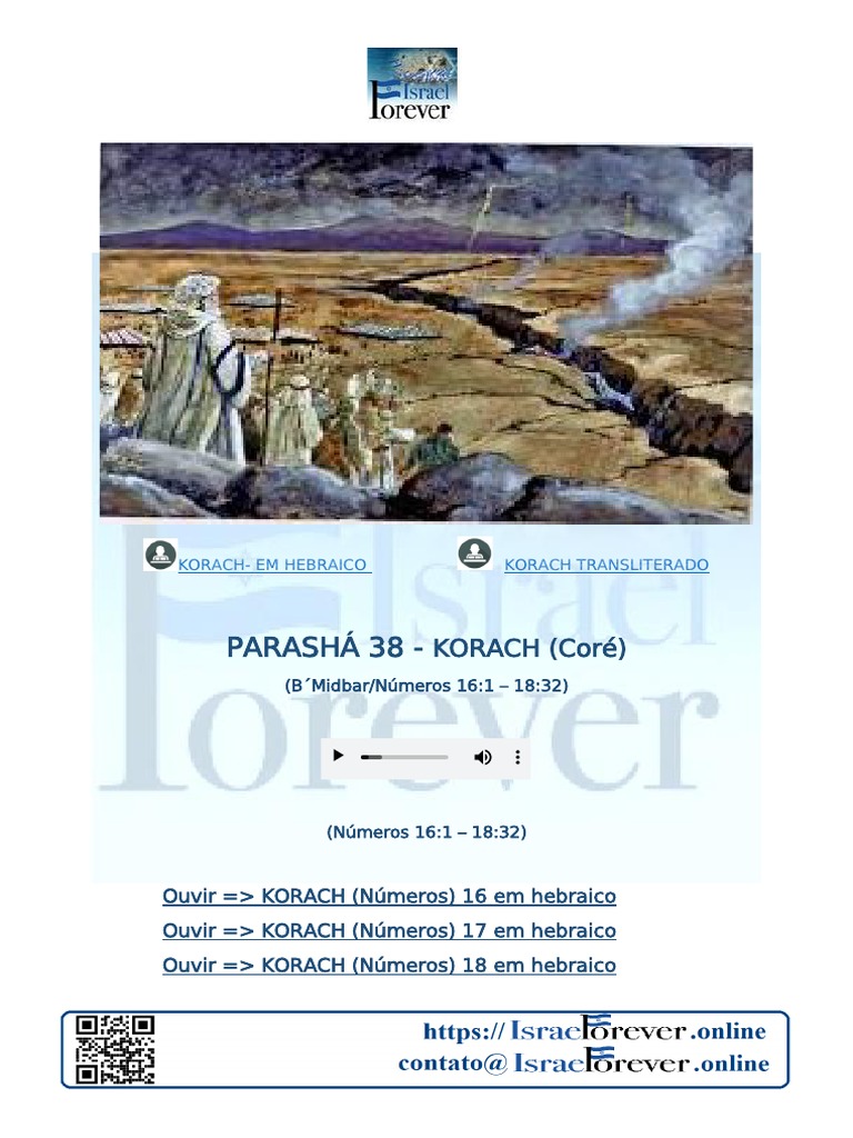 Parashá 38 - Korach - Coré | PDF | Amor | Bíblia