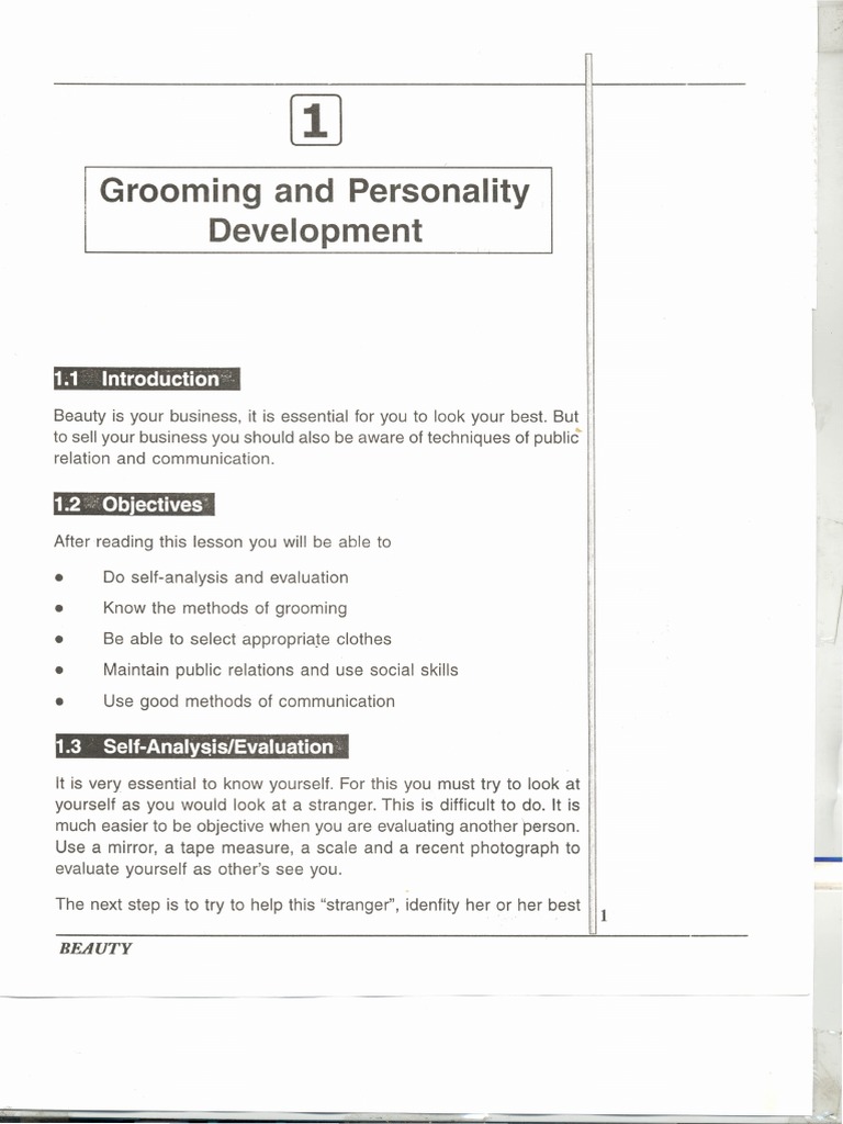 Lesson 1 Grooming Personality | Download Free PDF | Clothing ...
