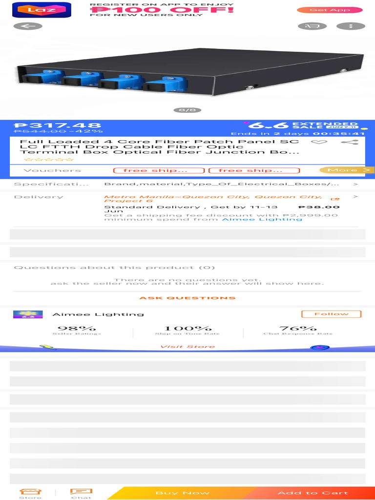 Full Loaded 4 Core Fiber Patch Panel SC LC FTTH Drop Cable Fiber Optic ...