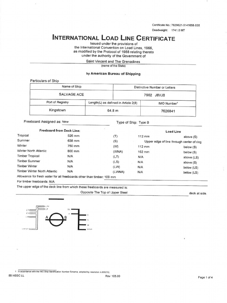 3.international Load Line Certificate | PDF
