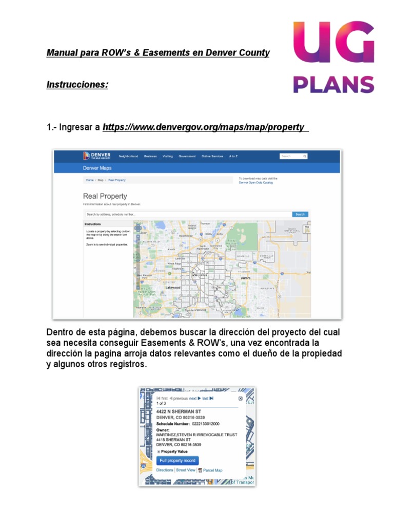 Manual Denver Row&Easements | PDF