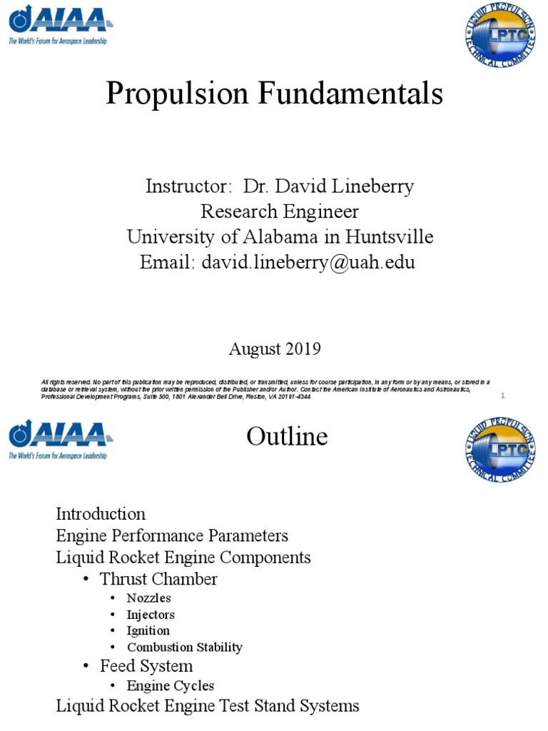 01 - Lineberry - Propulsion Fundamentals - 2019 | PDF | Rocket Engine ...