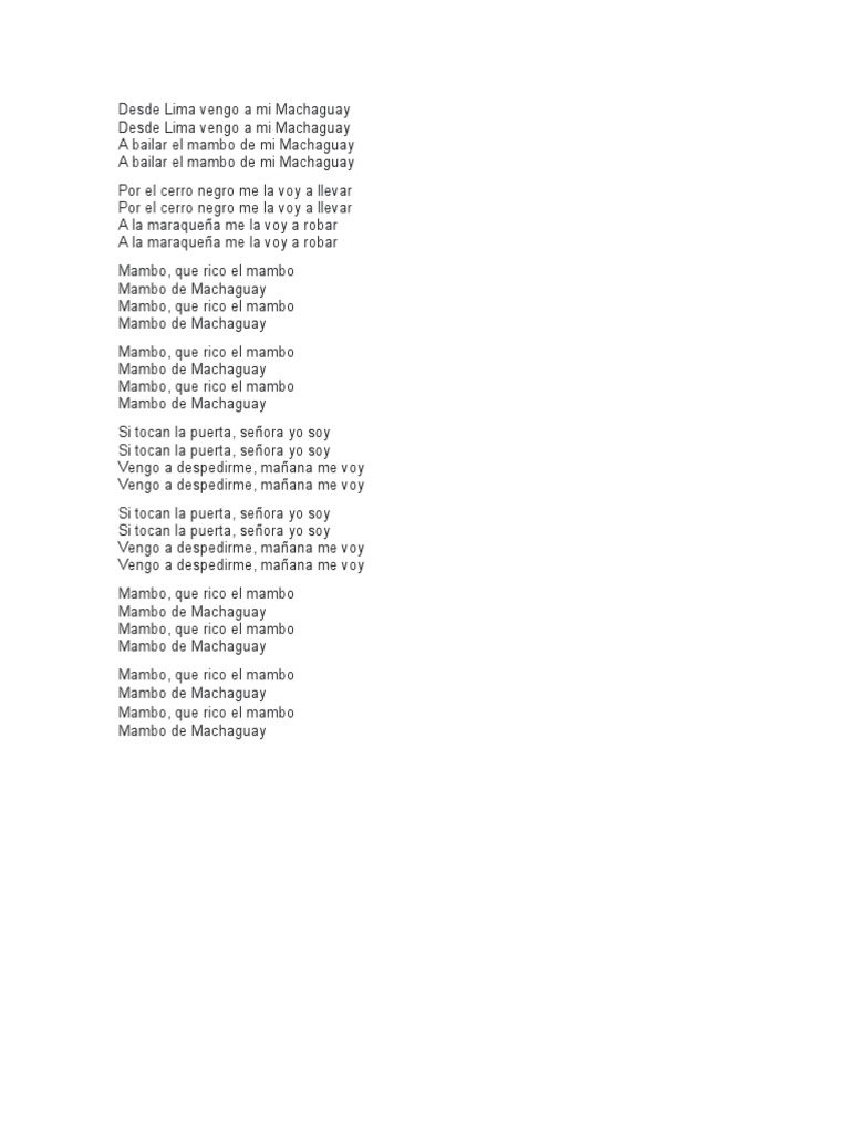Desde Lima Vengo A Mi Machaguay Pdf