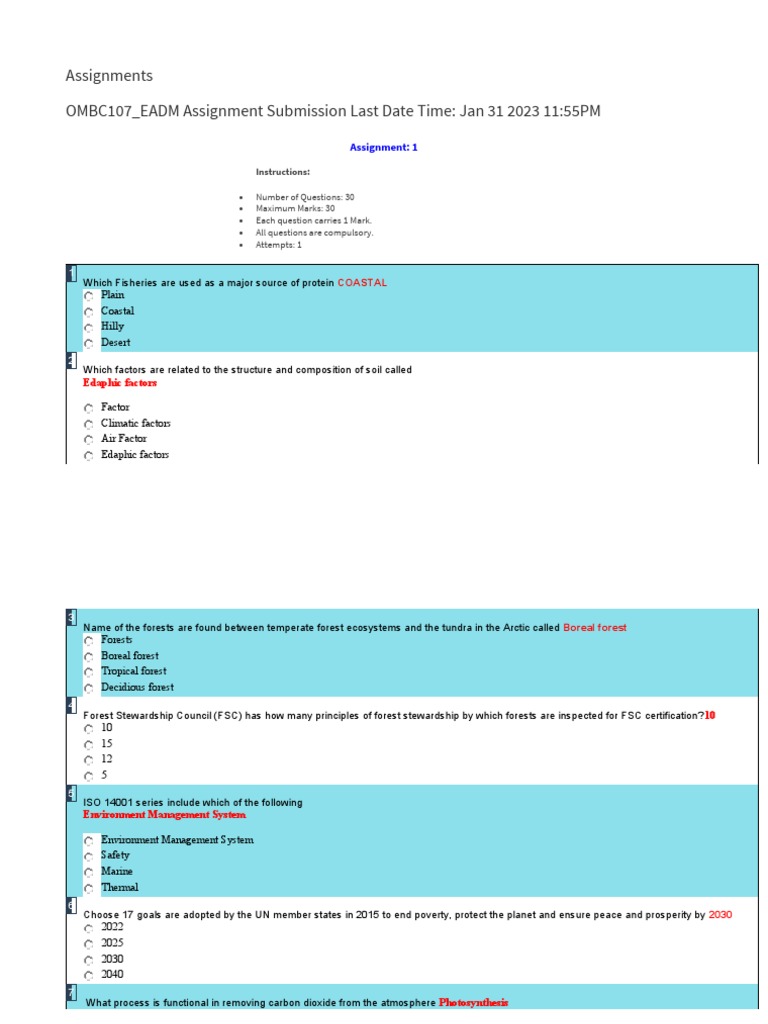 Assignments Resolvido | PDF | Pollution | Air Pollution