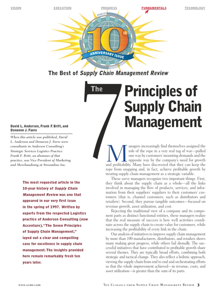 Seven Principles of Supply Chain Management | PDF | Business