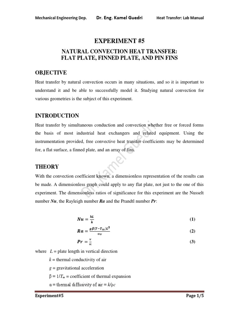 EXP5 | PDF | Convection | Heat Transfer