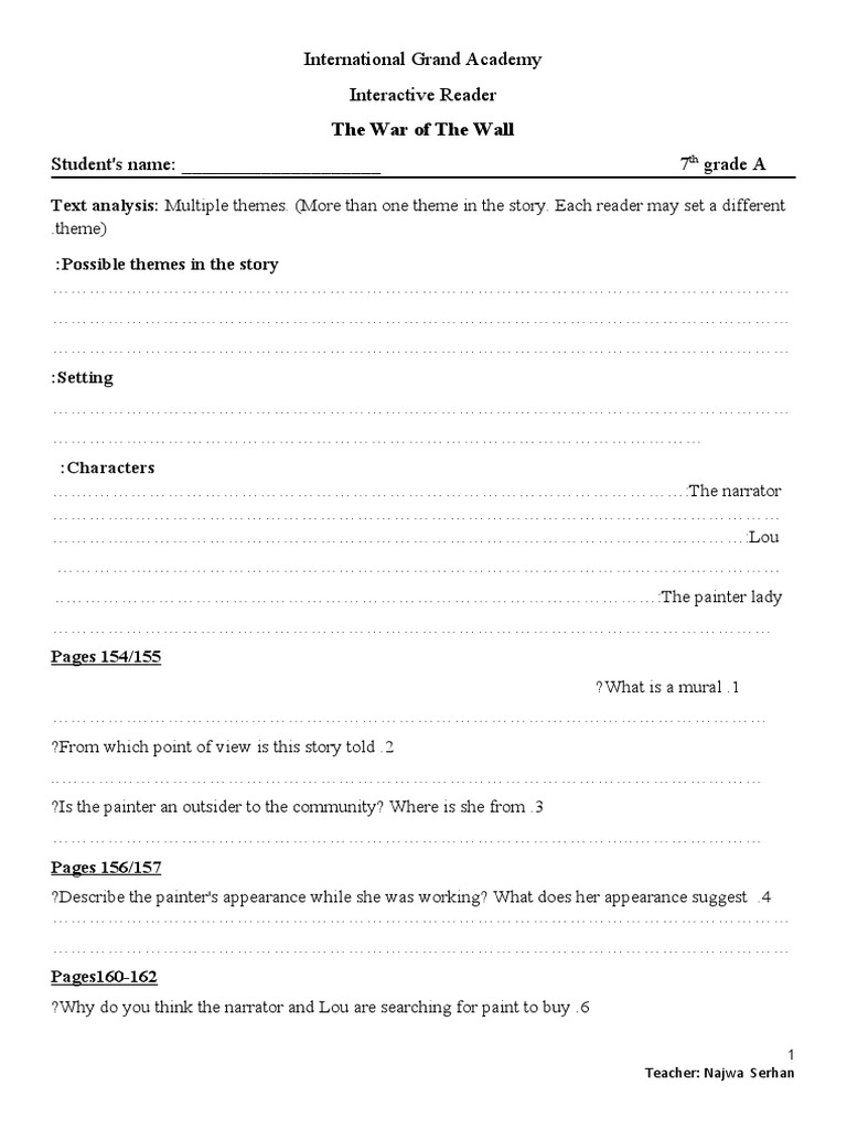 The War of The Wall | PDF