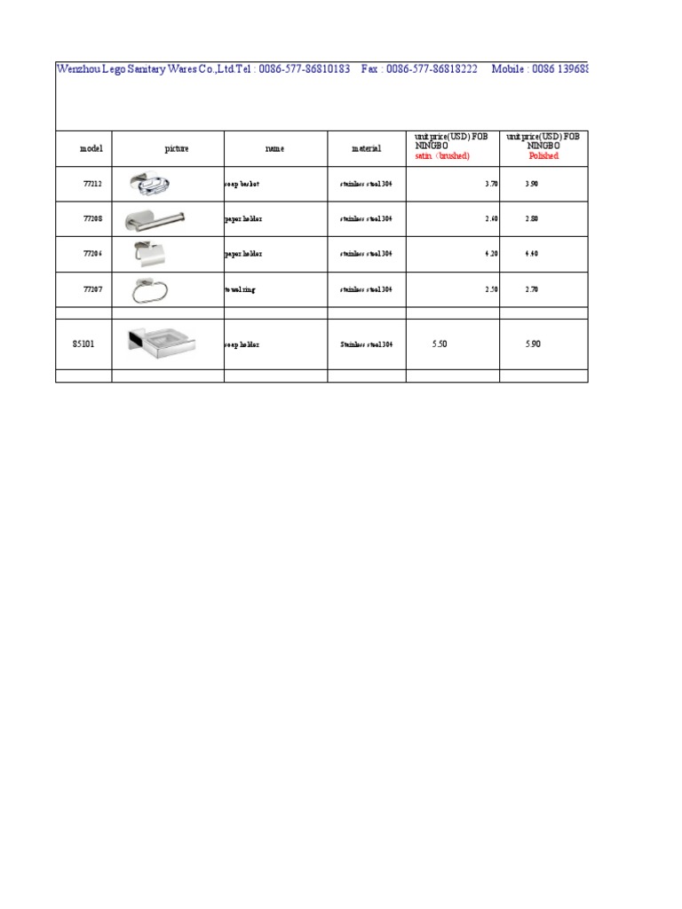 Hotel Accesories | PDF