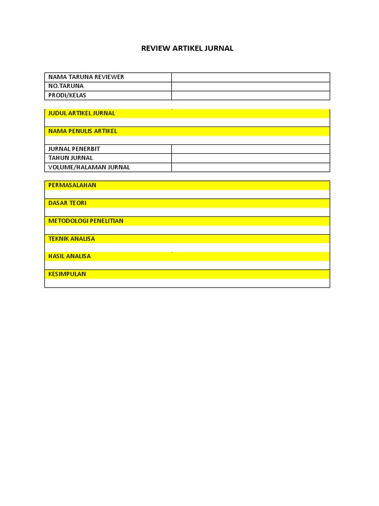 Review Artikel Jurnal Akademik | PDF