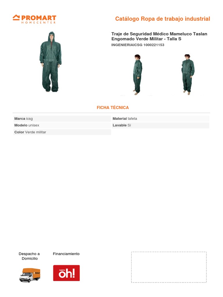 Ficha Tecnica TASLAN | PDF