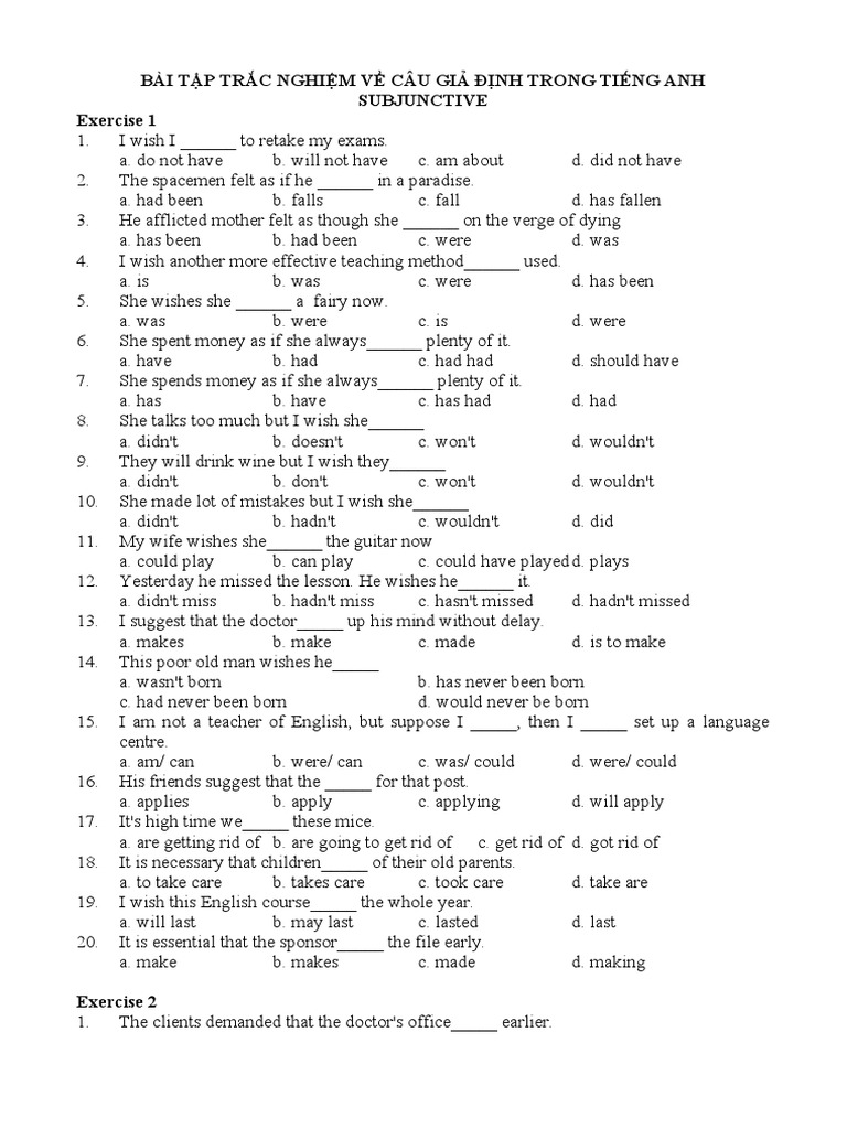 Bai Tap Trac Nghiem Ve Cau Gia Dinh | PDF