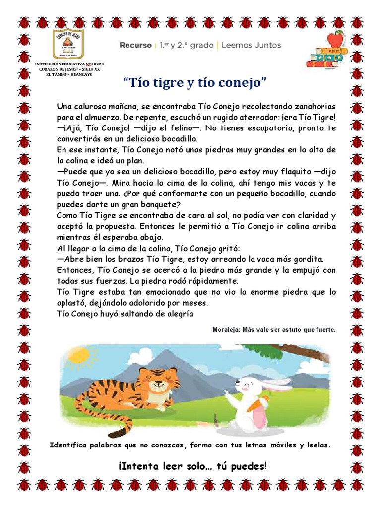 Tio Tigre y Tio Conejo Semana 27 | PDF