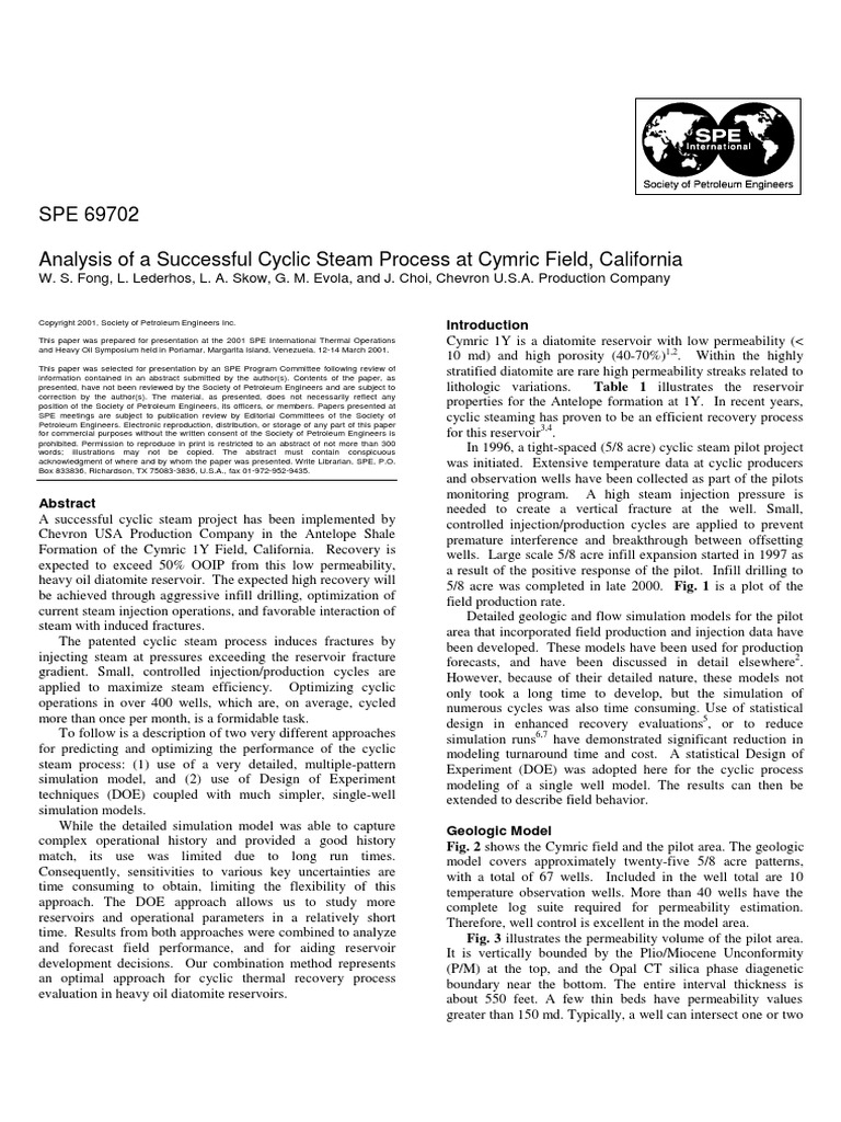 69702-Analysis of A Successful Cyclic Steam Process at Cymric Field ...