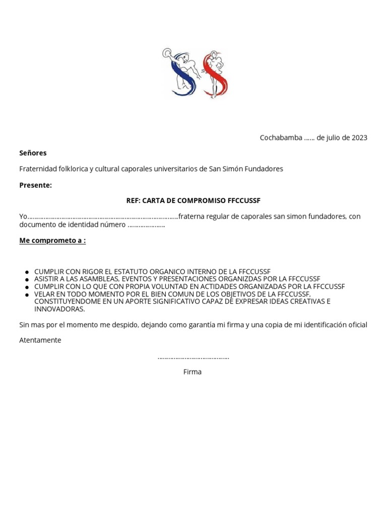 Formulario de Compromiso | PDF