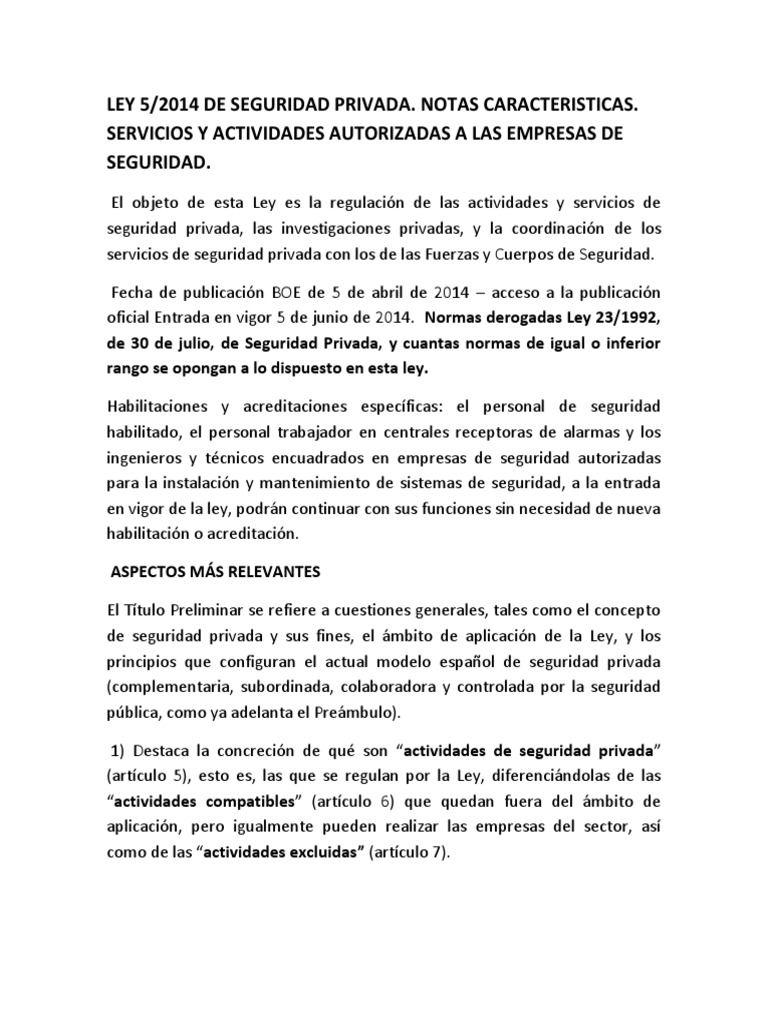 Ley 5 2014 LSP | PDF | Comercio ilegal de drogas | Valores