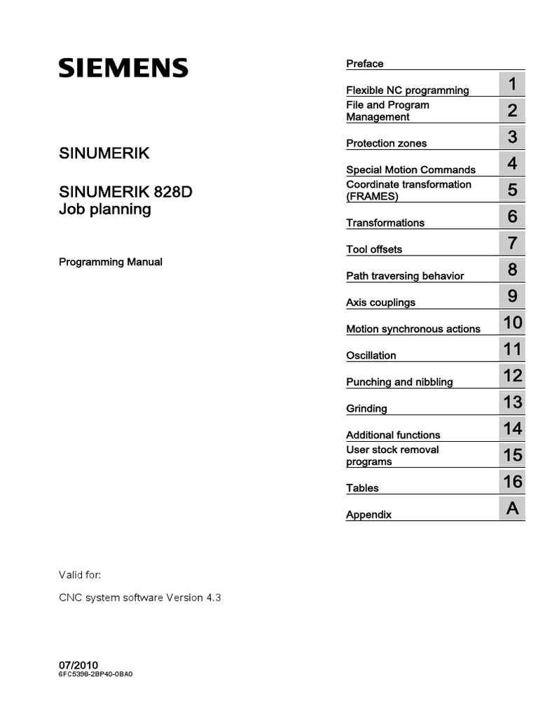 Siemens Sinumerik 828d | PDF | Documentation | Variable (Computer Science)