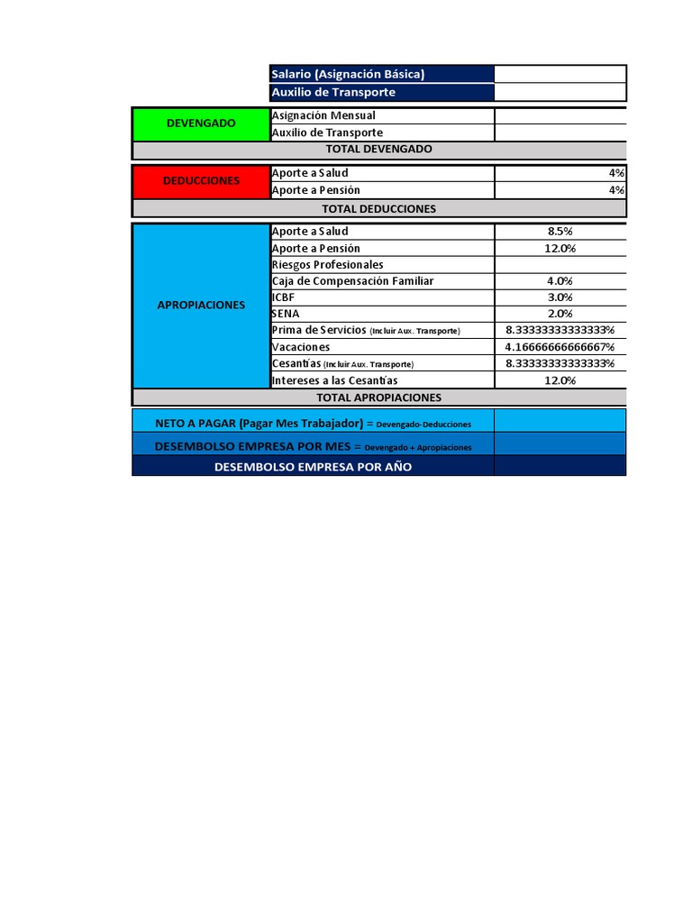 Plantilla Nomina Individual 2023 Pdf