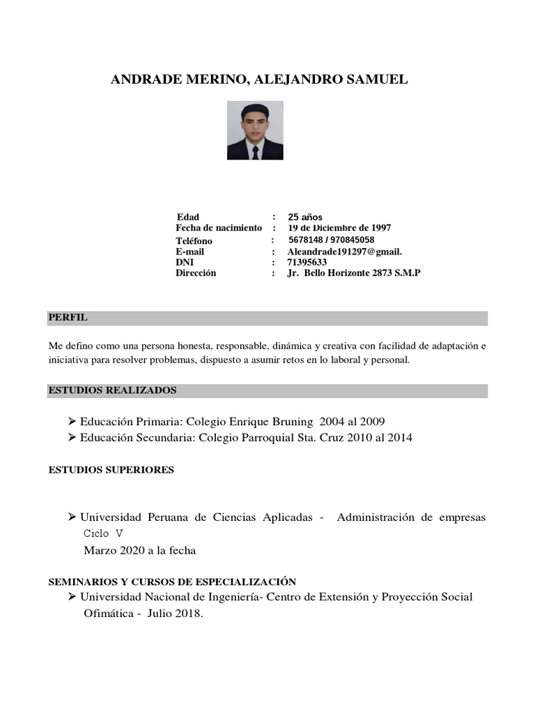 Alejandro CV 2023 | PDF