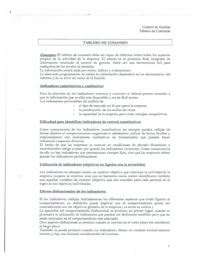 Tablero de Comando | PDF | Business | Comportamiento