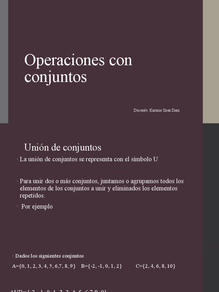 Operaciones Con Conjuntos | PDF