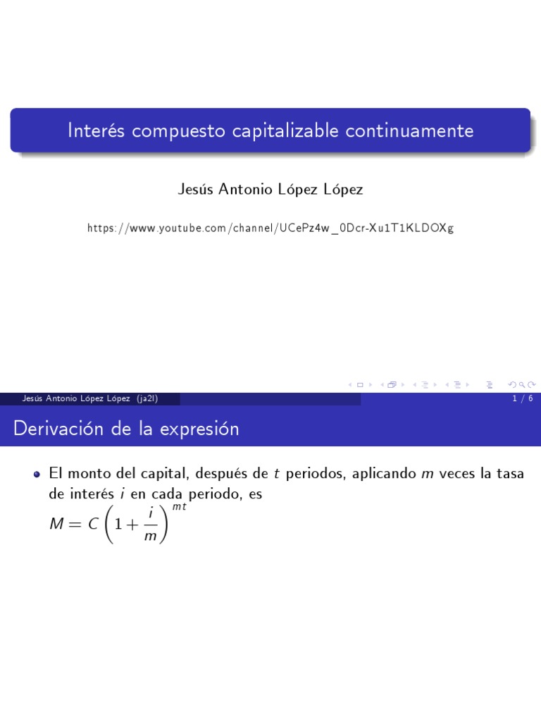 Interés Compuesto Capitalizable Continuamente | PDF | Interés | Matemáticas