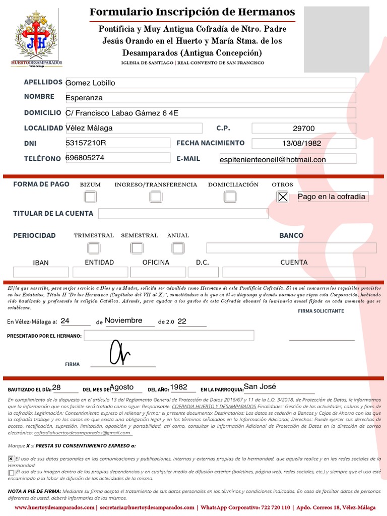 Formulario Espi | PDF