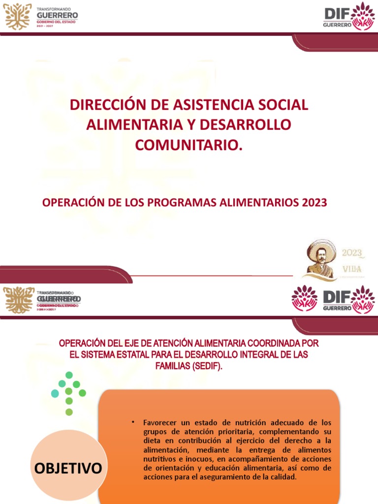 Operación de Programas Alimentarios 2023 | PDF | Nutrición | Dieta y ...