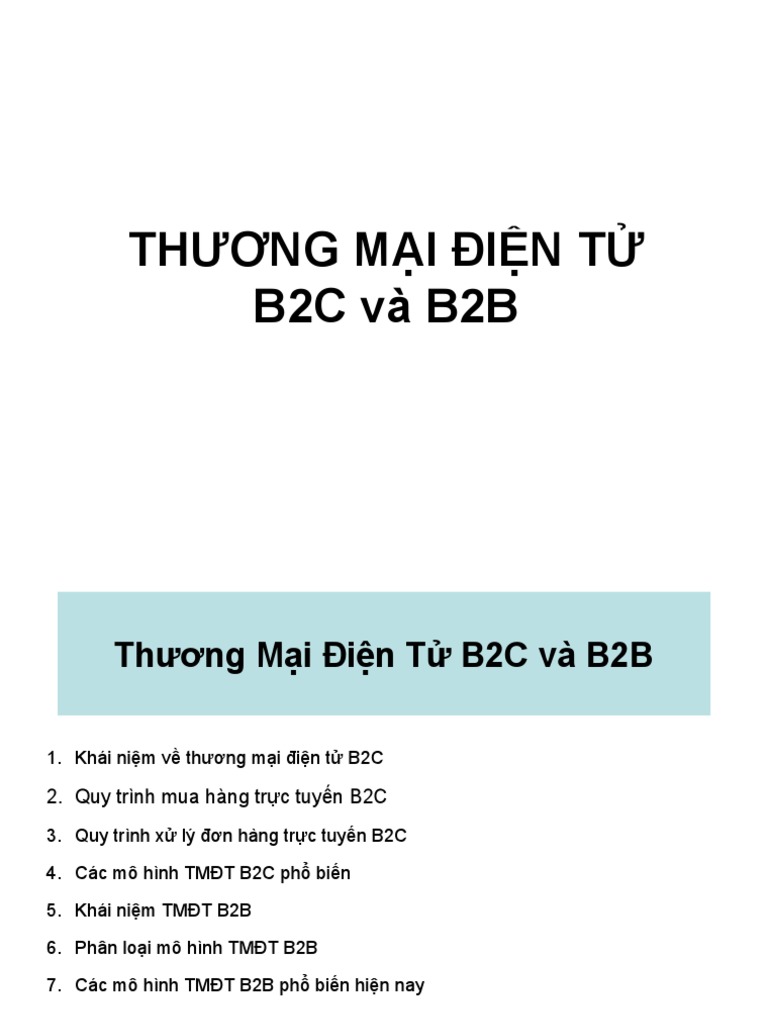 Chương 2. TMDT B2C & B2B | PDF