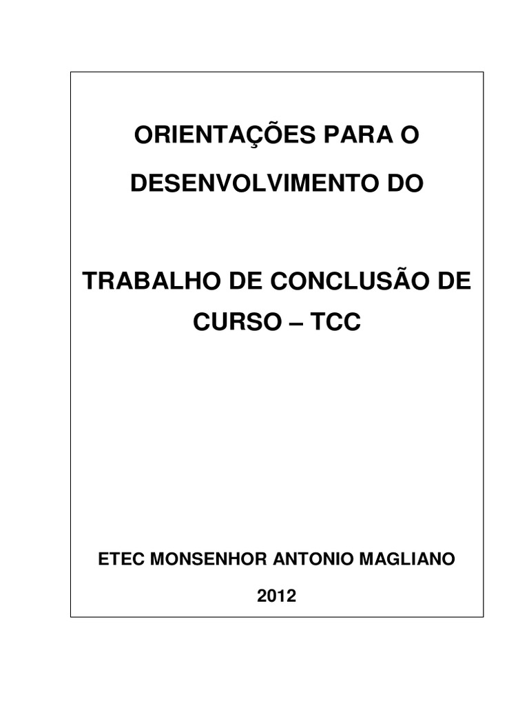 TCC Informatica | PDF | Abstract (resumo) | Desenvolvimento profissional