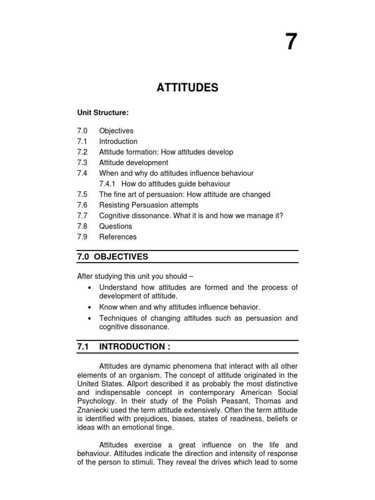 Attitudes | PDF | Attitude (Psychology) | Persuasion