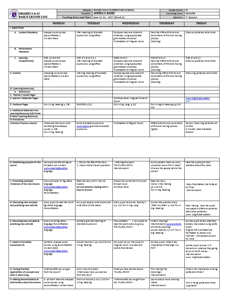 English Week 2 Pdf English Language Idiom