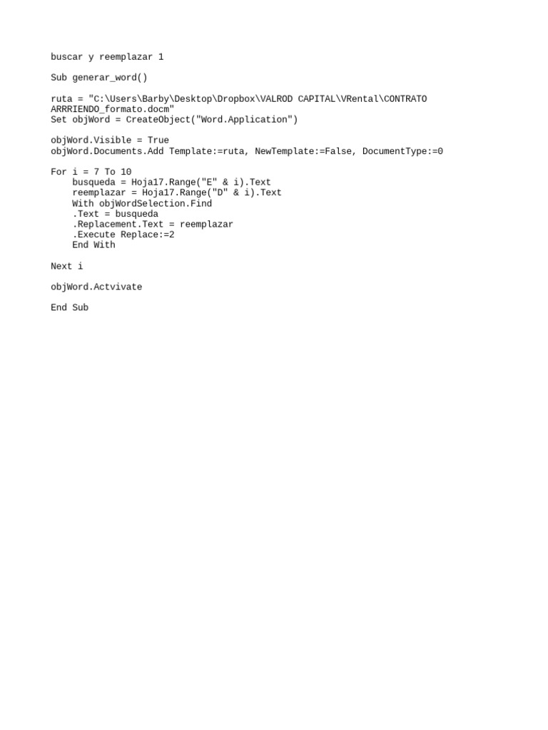 Automated Word Document Replacement Script | PDF | Art | Computers