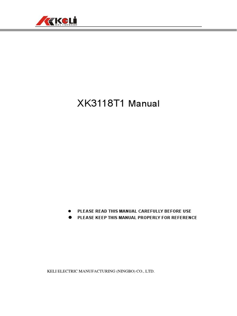 XK3118T1 User Manual | PDF | Weight | Electronics