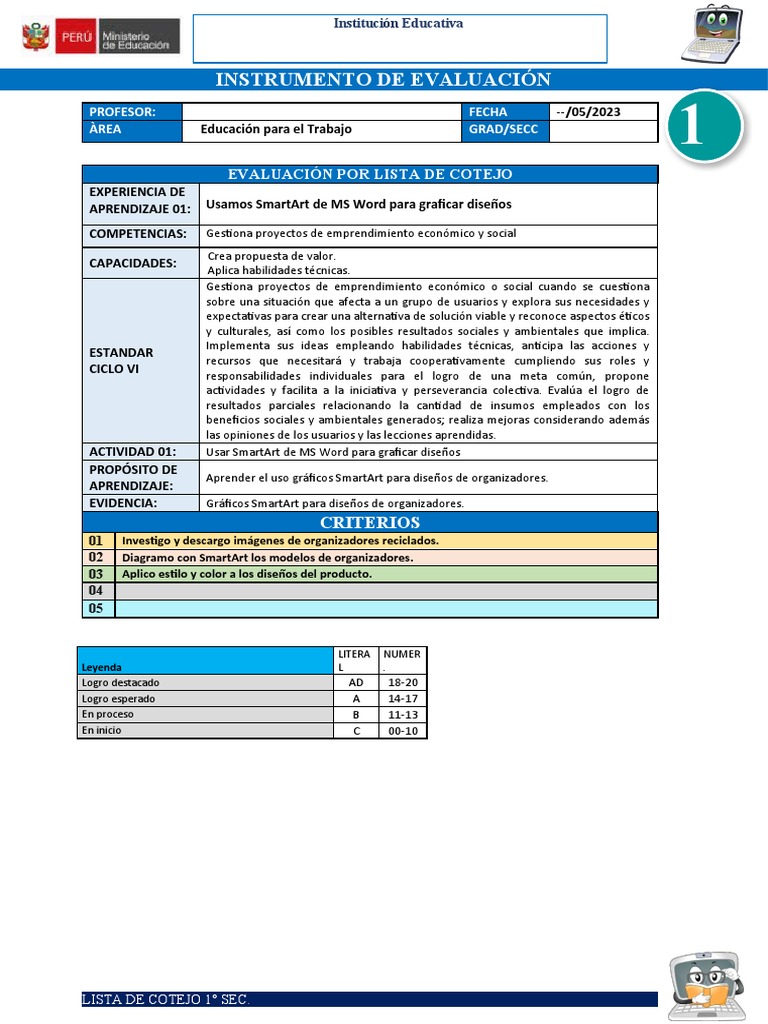 1º LC Act 1 Ept Eda 3 | PDF | Aprendizaje | Evaluación